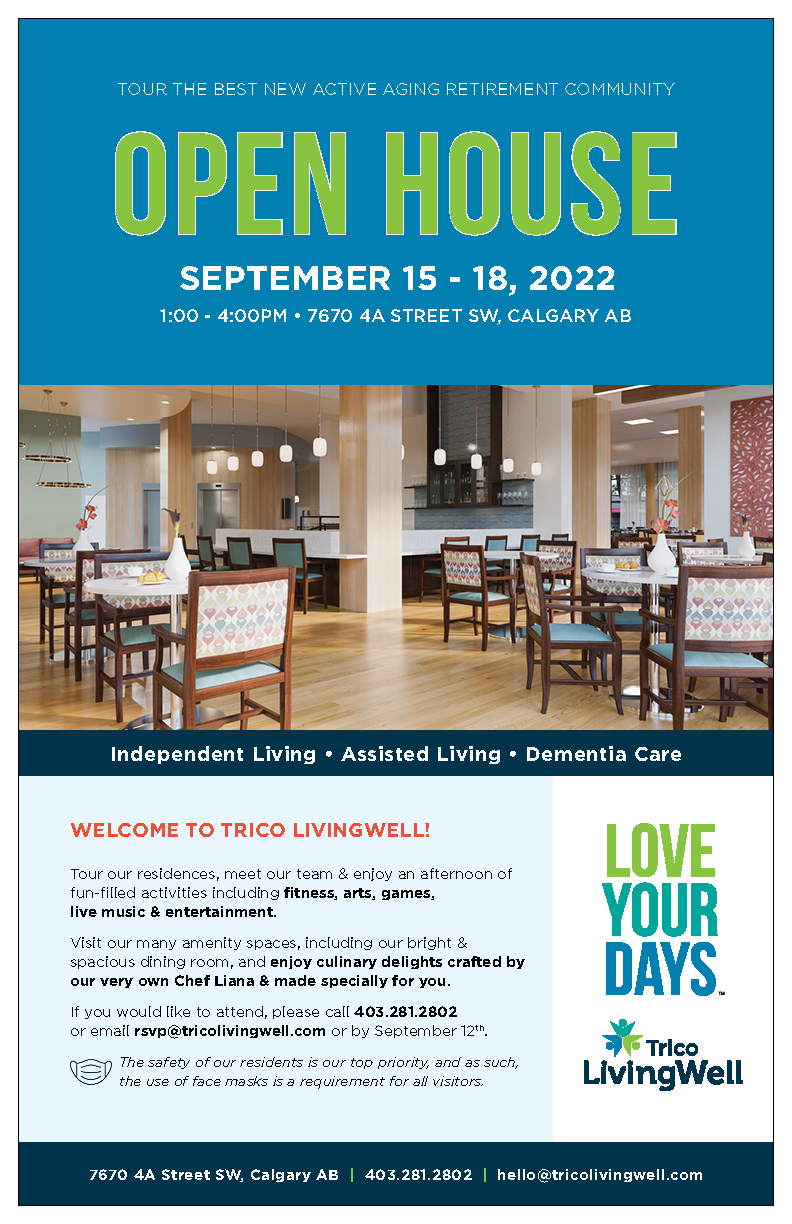 Join Us For Our Open House: September 15-18 - Trico LivingWell